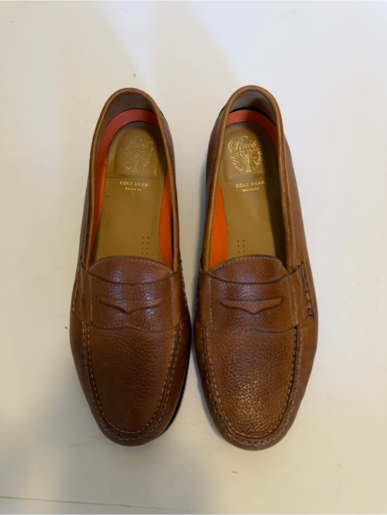Cole Haan | Shoes | Cole Haan Pinch Hand Sewn Grand Brown Penny Loafers ...